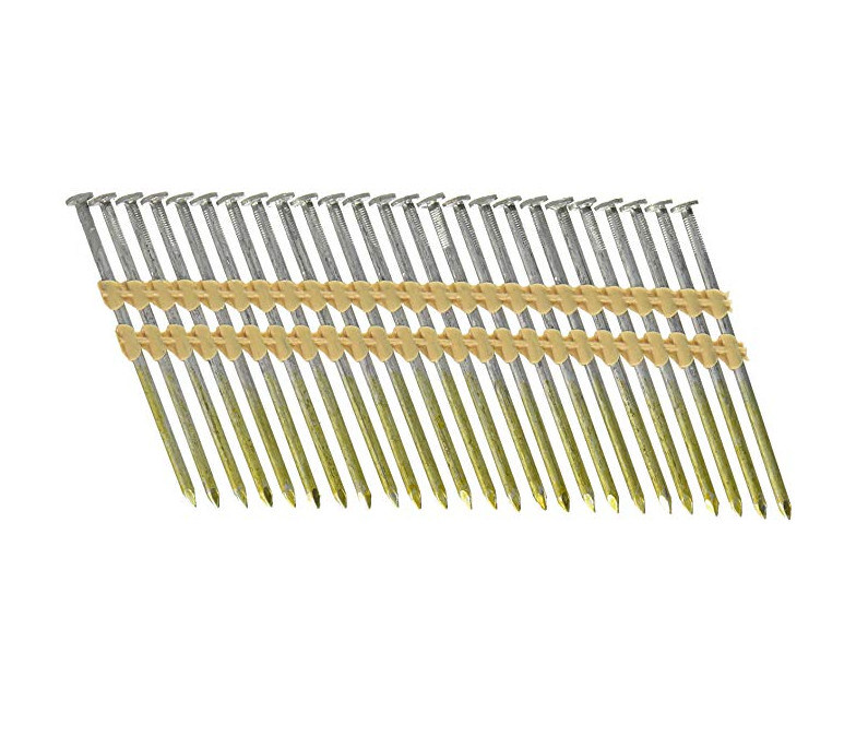Screw Shank Plastic Strip Nails Hot Dipped Galvanized Finish Available ...